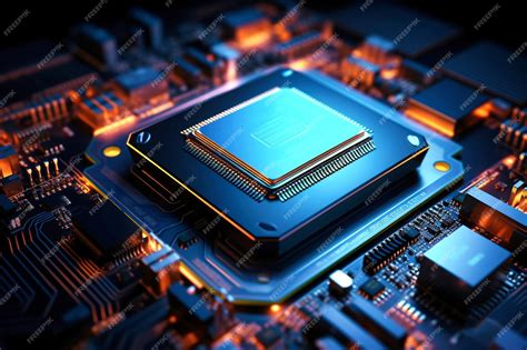 Premium Ai Image A Powerful Computer Processor Or Chip On A Motherboard Modern Technologies