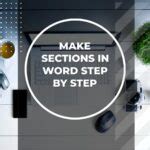 Como criar seções no Word Adazing