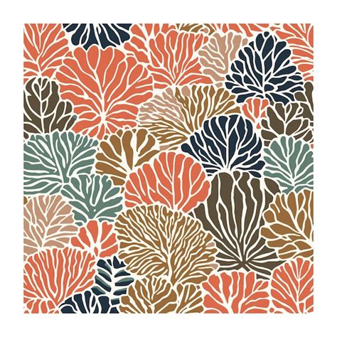Premium Vector Botanical Ocean Coral Pattern