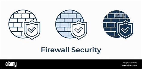 Firewall Security Icon Black Vector Illustration Isolated On White