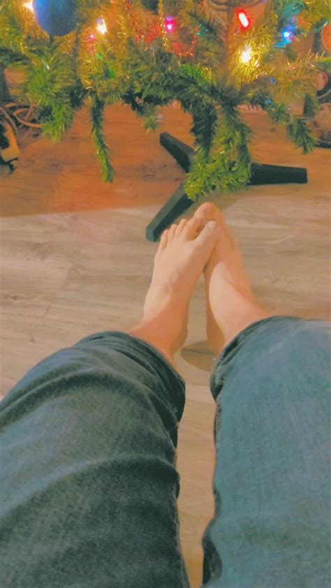 Feet And Toes Play With The Tree