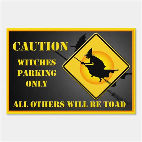 Halloween Witches Parking Small Yard Sign 2 Zazzle
