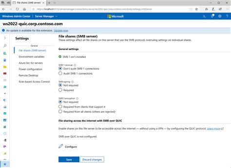 基于 Quic 的 Smb Microsoft Learn