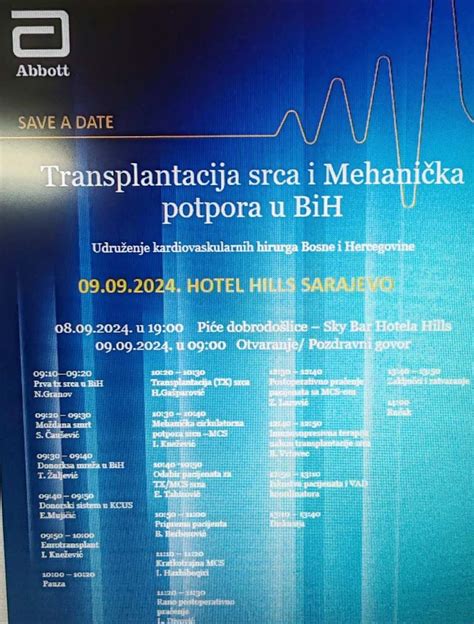 Transplantacija Srca I Mehanicka Kardiovaskularna Potpora U Bosni I Hercegovini Strucni
