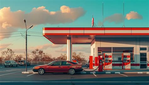 Fueling Of A Car On Gas Station Premium Ai Generated Image