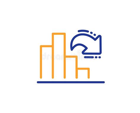 Decreasing Graph Line Icon Column Chart Sign Vector Stock Vector Illustration Of Chart