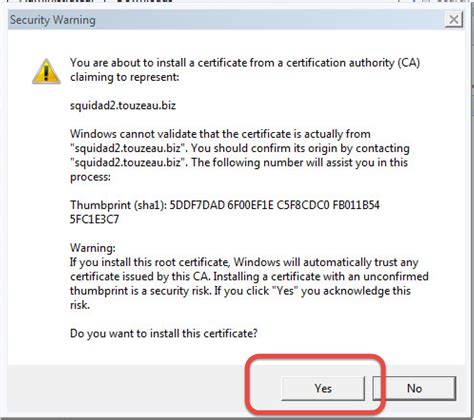 Install The Proxy Certificate On Internet Explorer Artica Proxy