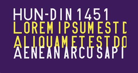 Hun Din 1451 Free Font What Font Is