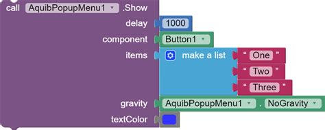 Popupmenu Extension An Extension To Add Popup To Components Extensions Mit App Inventor