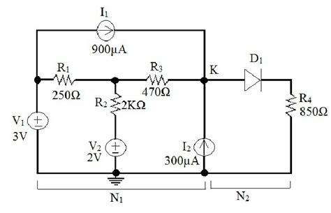 Diode Circuit With Four DC Sources Download Scientific Diagram