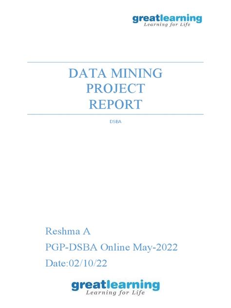 Data Mining Project Report Reshma Pdf Receiver Operating Characteristic Cluster Analysis