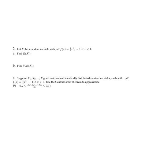 Solved Let Xi ﻿be A Random Variable With