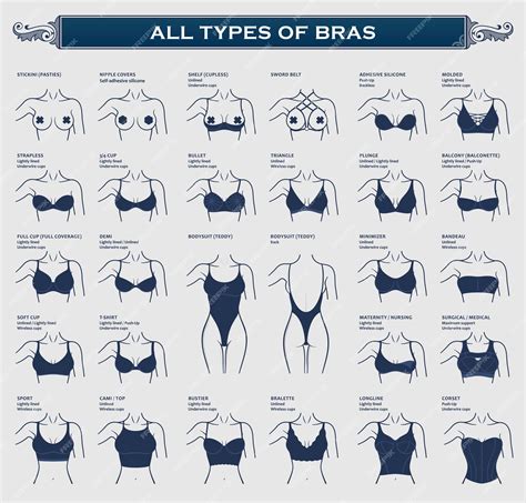 Types Of Bra Chart