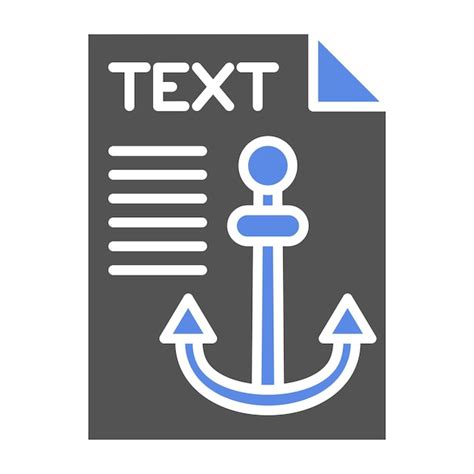 Premium Vector Vector Design Anchor Text Icon Style