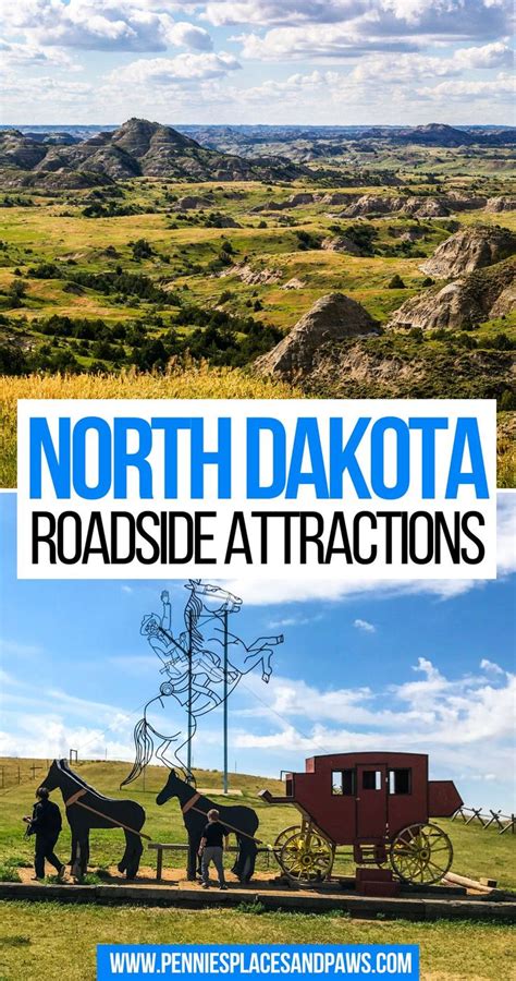 North Dakota Roadside Attractions North Dakota Road Trip Map North