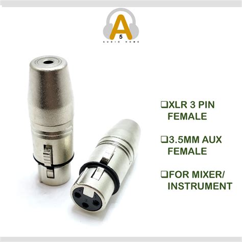 3 5mm Trs Female To Xlr Female Microphone Audio Adapter Stereo Transforming Converter For Mixer