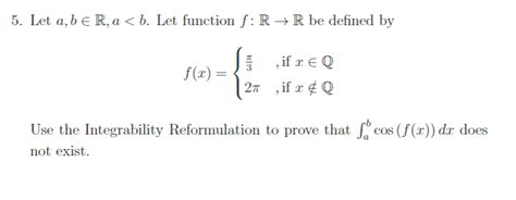 solved 5 let a b € r a