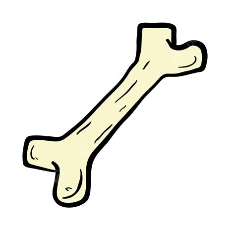 Freehand Drawn Cartoon Bone Crazy Objects Cute Vector Crazy Objects