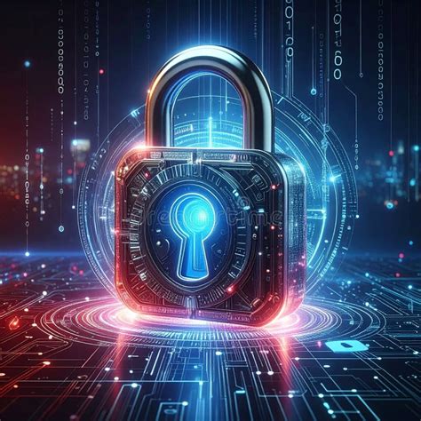 A Glowing Padlock On A Blue Circuit Board Symbolizing Digital Security And Encryption The