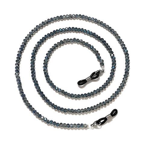 Badu Bg Модна верижка за цветни очила кристални мъниста ремък за очила лента за маска за лице