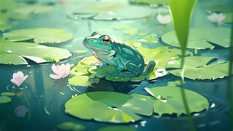 Green Toad Sitting On Leaf Desktop Wallpaper Toad Wallpaper 4k
