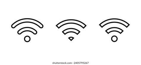 Wifi Line Icon Wireless Connection Network Stock Vector Royalty Free