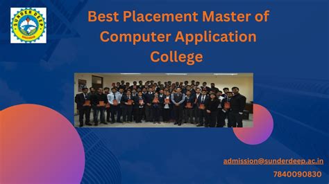 ppt best placement master of computer application college mca course powerpoint presentation