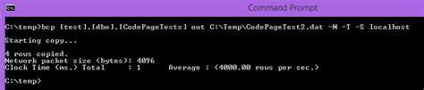 Bcp And Code Page Fun