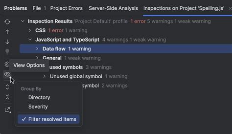 Disabling And Enabling Inspections Webstorm Documentation
