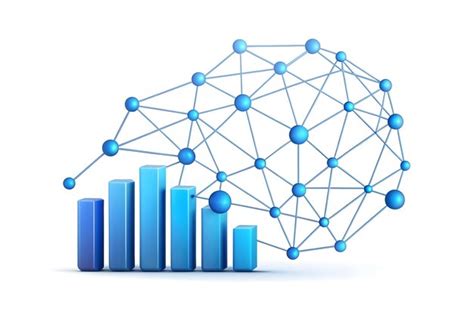 D AI Neural Network And Financial Graph Concept Predictive Power Of AI In Cost Management And
