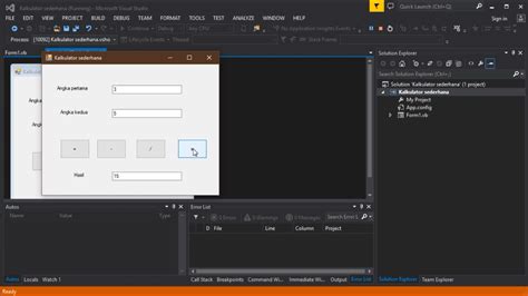 Yunitaas Creations Pemrograman Visual Membuat Kalkulator Sederhana