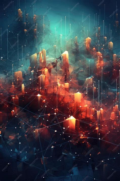 premium photo abstract connection of network nodes created with generative ai