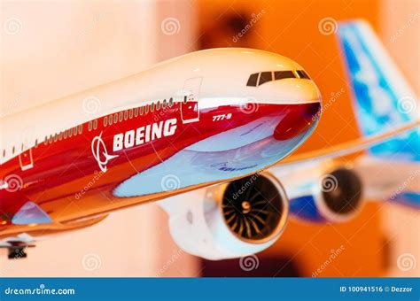 Exhibition Models Boeing Aircraft 777 Russia Moscow July 2017