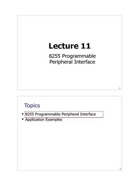 Lecture11 Peripheral Interface Pdf Input Output Computer Science