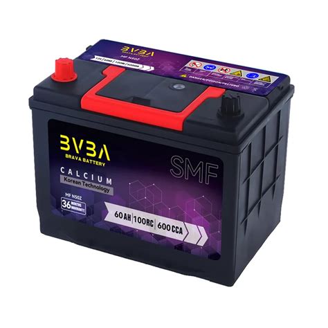 N50Z (55D26R) 12V60AH JIS SMF CAR Battery - BRAVA