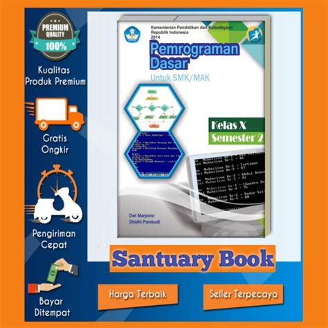 Jual Buku Pemrograman Dasar Semester 2 Kelas X Smasmkmak Shopee