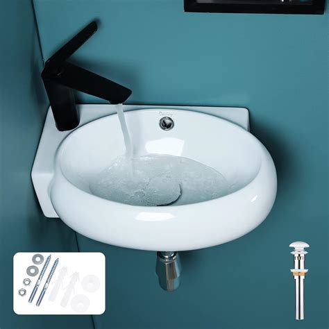 Davivy 171 X 12 Wall Mount Bathroom Sink With Pop Up Drain And