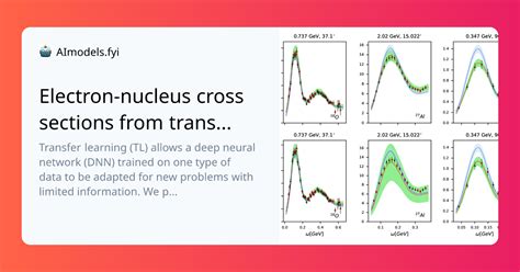 Electron Nucleus Cross Sections From Transfer Learning Ai Research Paper Details