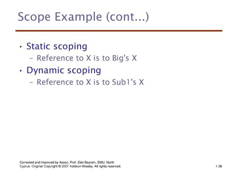 Names Bindings Type Checking And Scopes Ppt Download