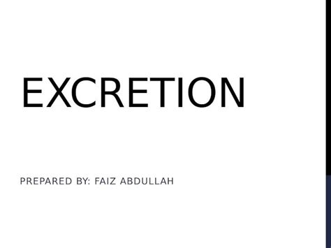 Pptx Excretion Biology O Level Dokumentips