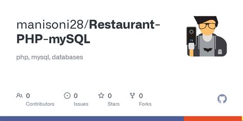 GitHub Manisoni Restaurant PHP MySQL Php Mysql Databases