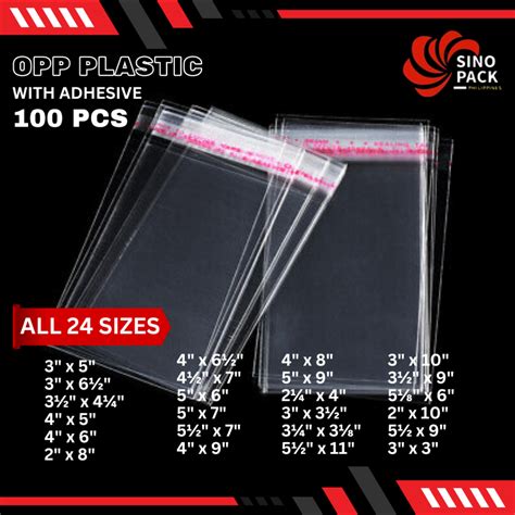 100pcs Opp Plastic With Adhesive Opp Plastic Packaging Opp Plastic