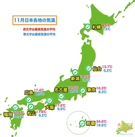 11月の北海道の気温や服装！雪は降る？温度差を日本各地と比較！ あそびば北海道