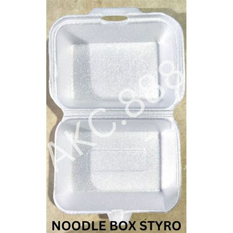 50 Pcs Noodle Box Styro Disposable Styro Box Food Styro Meal Box
