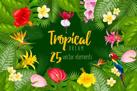 Tropical Plants Vector Pack An Illustration By Vector Beauty