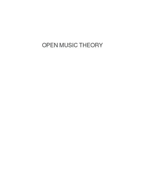 Open Music Theory Pdf Chord Music Minor Scale