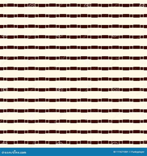 Seamless Surface Pattern Design With Strokes Broken Horizontal Lines Dashes Motif Rectangle