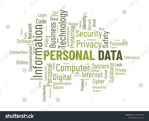Word Cloud Background Concept Personal Data Stock Vector Royalty Free