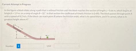 Solved In The Figure A Block Slides Along A Path That Is