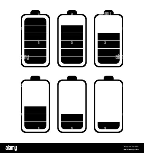 Battery Icon Set Battery Charge Indicator Icons Phone Charge Level Color Collection Of Charge
